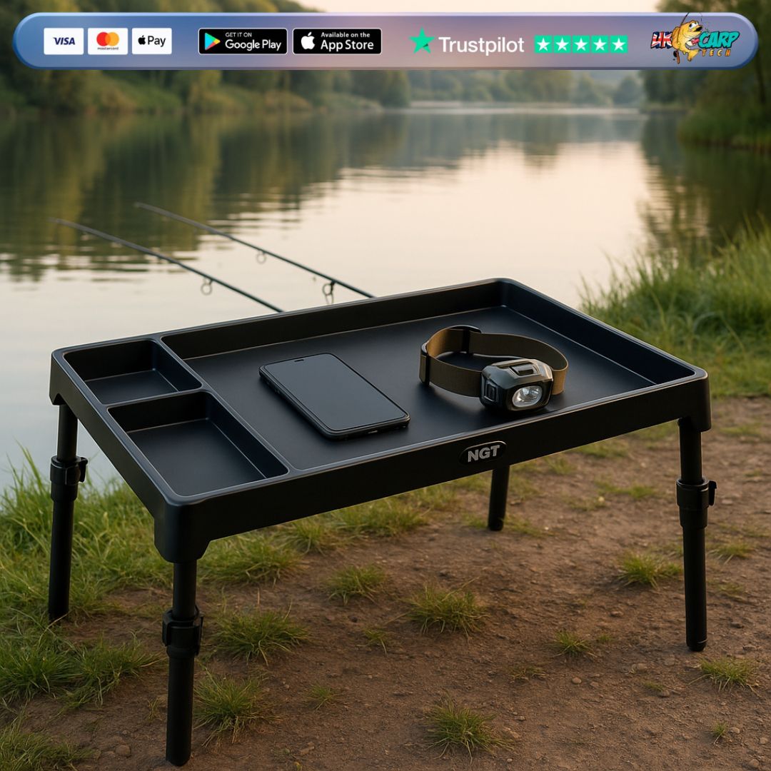 NGT XPR Bivvy Table - 4 Section with Adjustable Legs - UK Carp Tech