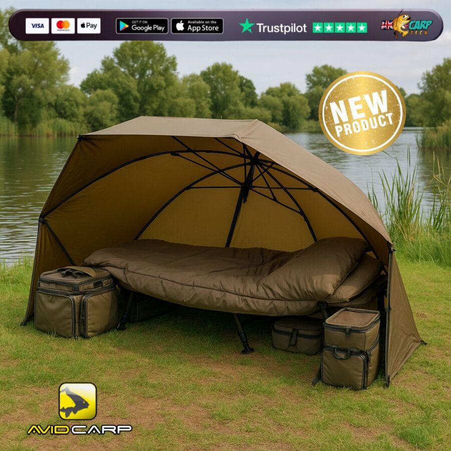 (NEW RELEASE) AVID CARP REVOLVE OVERNIGHT 60" BROLLY - UK Carp Tech