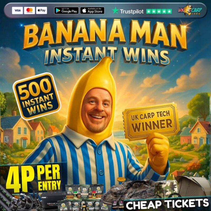 BANANA MAN PRIZES 500 INSTANT WINS - UK Carp Tech