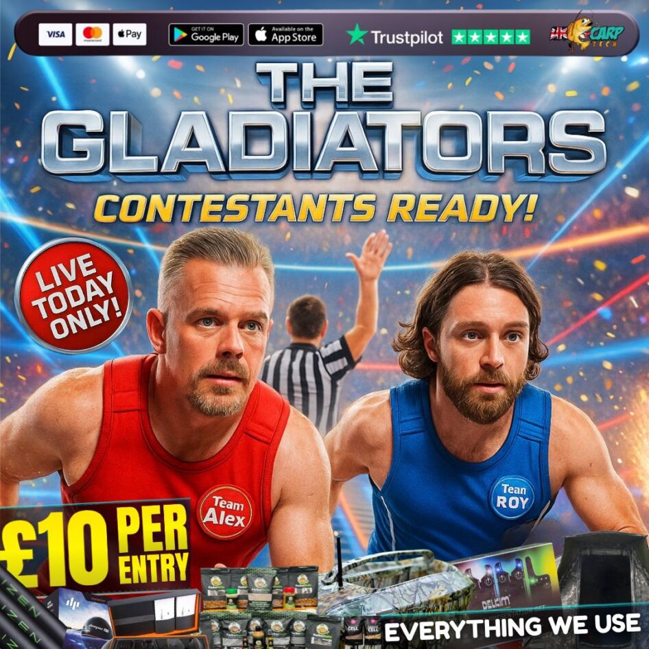 (TODAY ONLY) THE GLADIATORS 50/50 CHANCE OF A WIN - UK Carp Tech