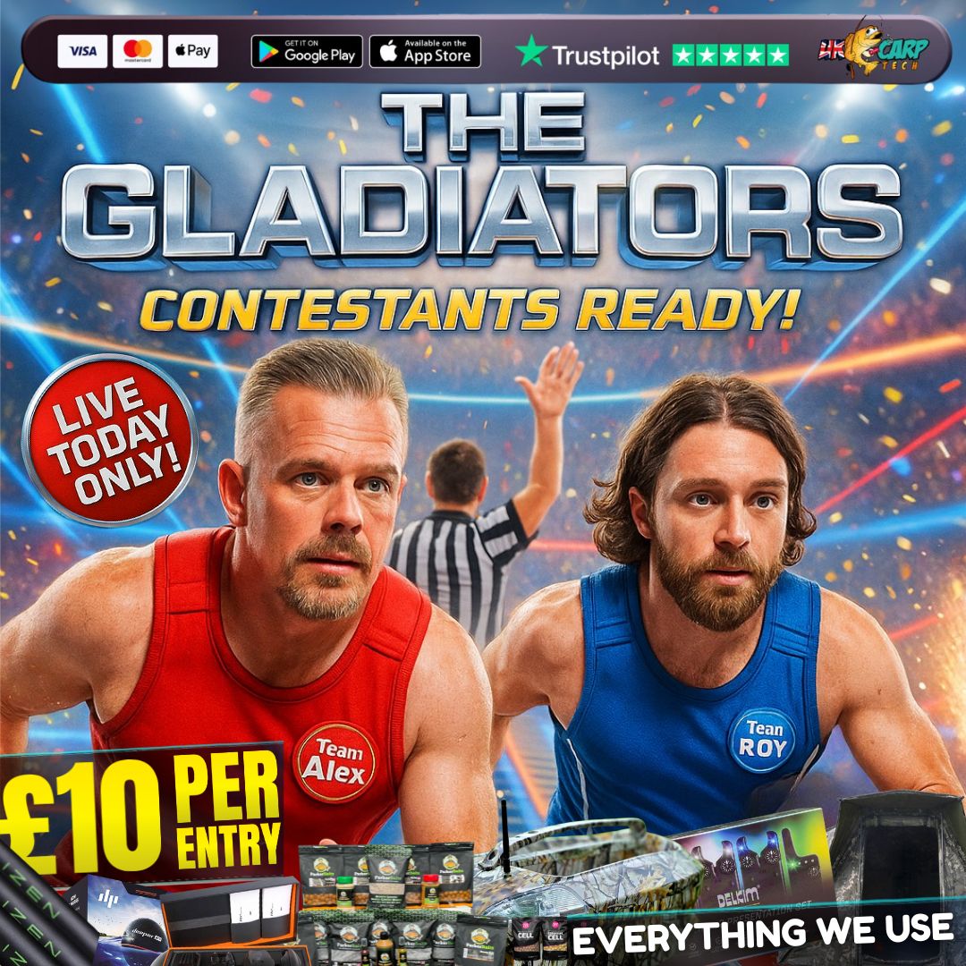 (TODAY ONLY) THE GLADIATORS 50/50 CHANCE OF A WIN - UK Carp Tech