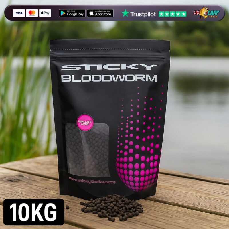 10KG STICKY BLOODWORM PELLETS 6MM - UK Carp Tech
