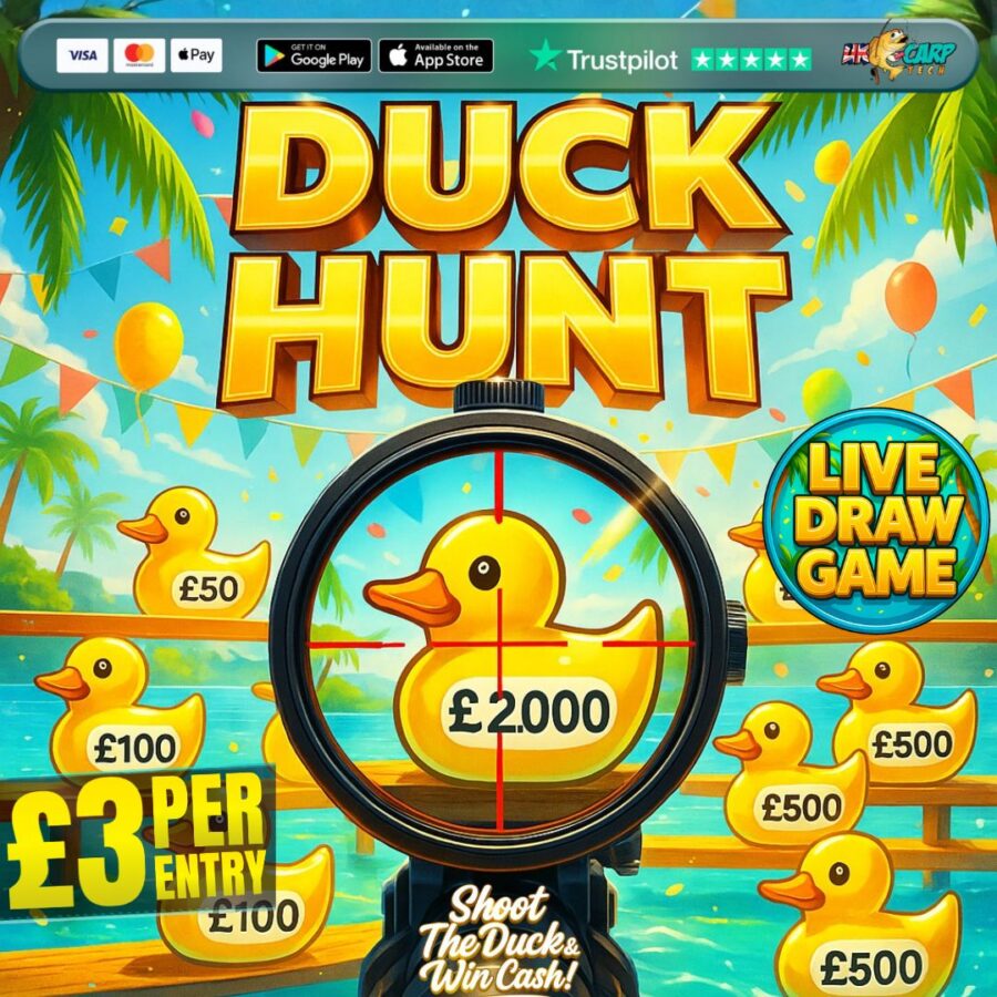 (LIVE DRAW GAME) DUCK HUNT SHOOT THE DUCK & WIN CASH LIVE! - UK Carp Tech