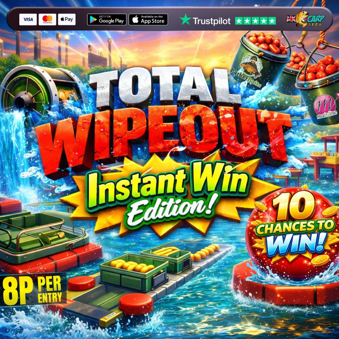 TOTAL WIPEOUT 10 CHANCES TO WIN - UK Carp Tech