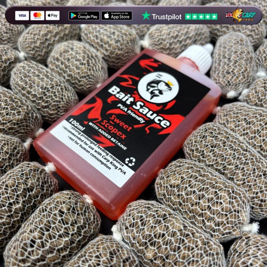 (TODAY ONLY) 100 PRE TIED PVA BAGS WITH 4 DIFFERENT FLAVOUR LIQUIDS ...