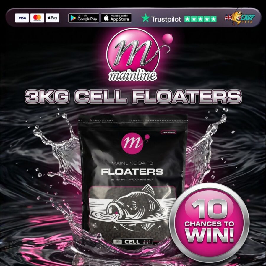 10 Chances To Win 3KG Mainline Floaters With End Draw - UK Carp Tech